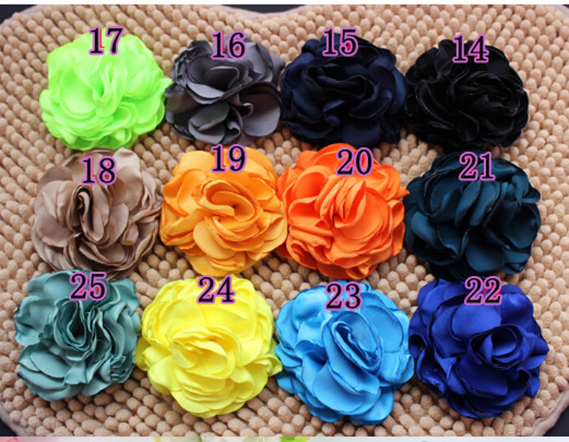 15 Larger Singed Flower Singed Rose Satin Flower Satin Roses - Etsy