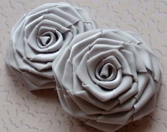 20 Mini Handmade Ribbon Roses 1/2 Inches in Lt Pink More | Etsy