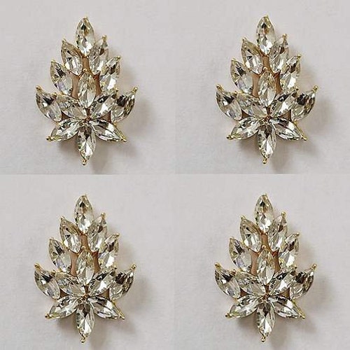 4 Flat Back Rhinestone Button Crystal Embellishment 29mm - Etsy