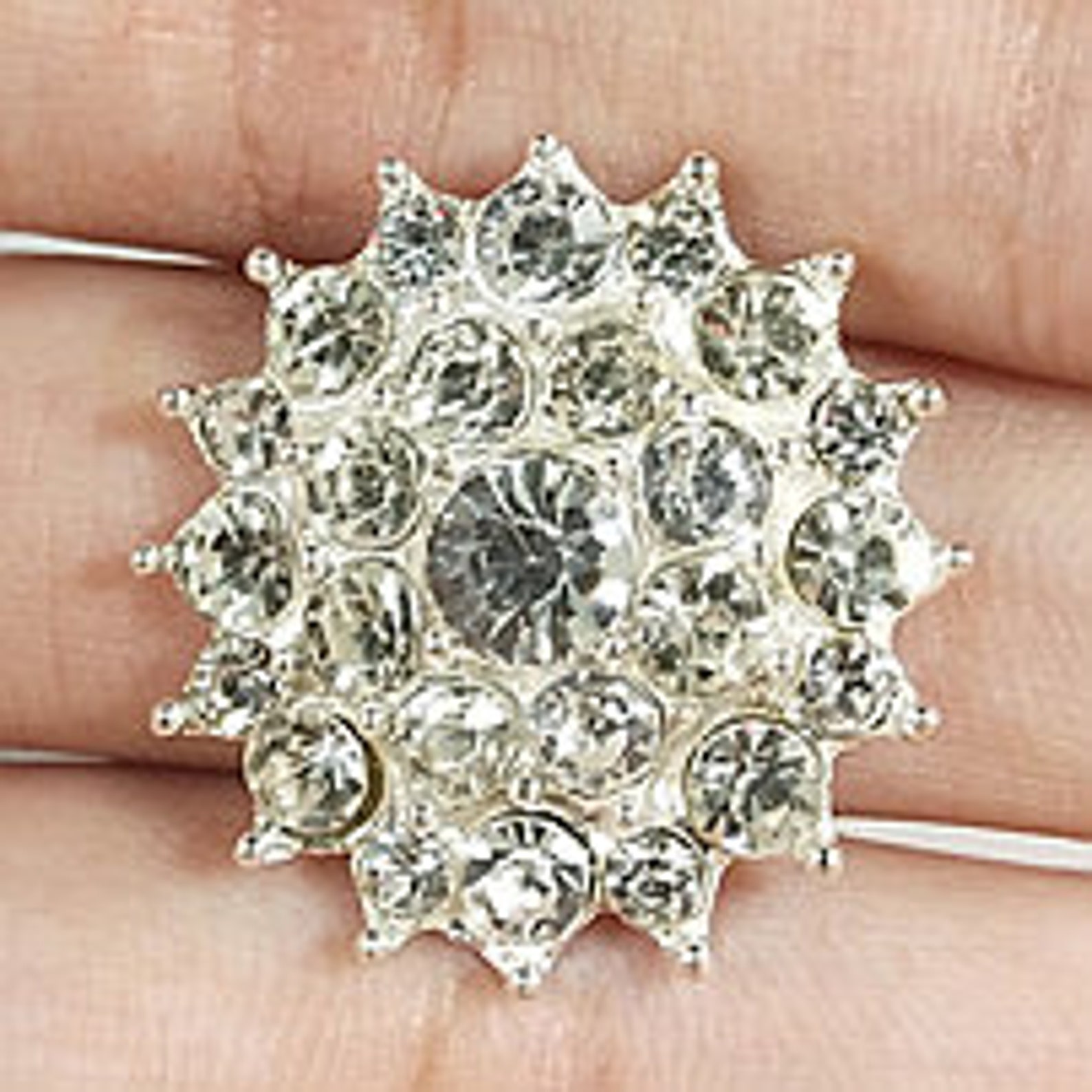 4 Flat Back Rhinestone Button Embellishment 27 Mm LT-024 - Etsy