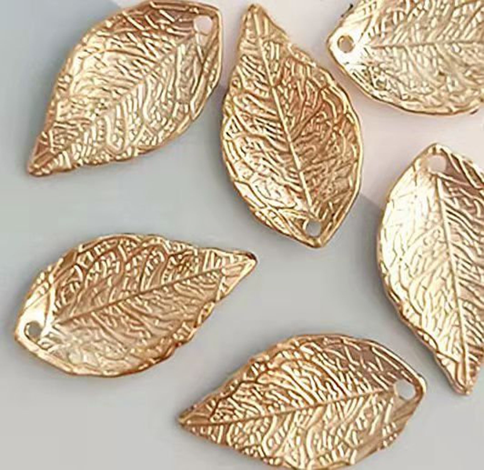 10 Flat Back Leaf Button (14x24 Mm) LT-41-02 - Etsy