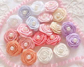 8 Handmade Ribbon Leaves 2x1 Inch Have Over 150 Colors to | Etsy