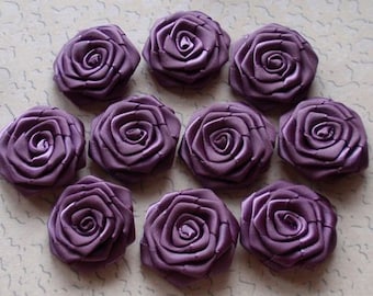 6 Handmade Ribbon Roses 2 Inches and Have Over 150 Colors to | Etsy