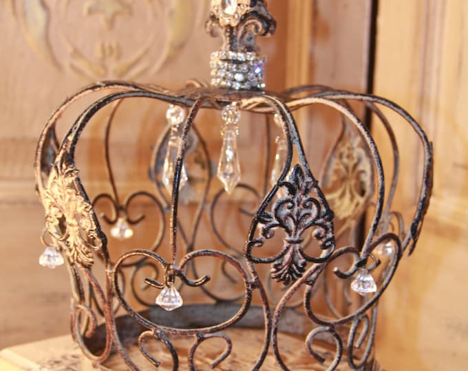 Embellished Metal Crown, Rusty Crown, Crown Decor, French Decor ...