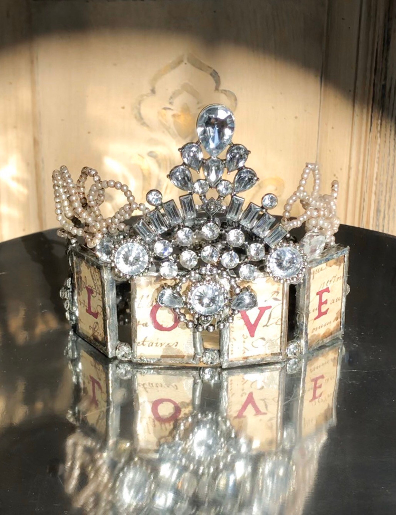 Soldered Art Crown, French Glass Crown - Etsy
