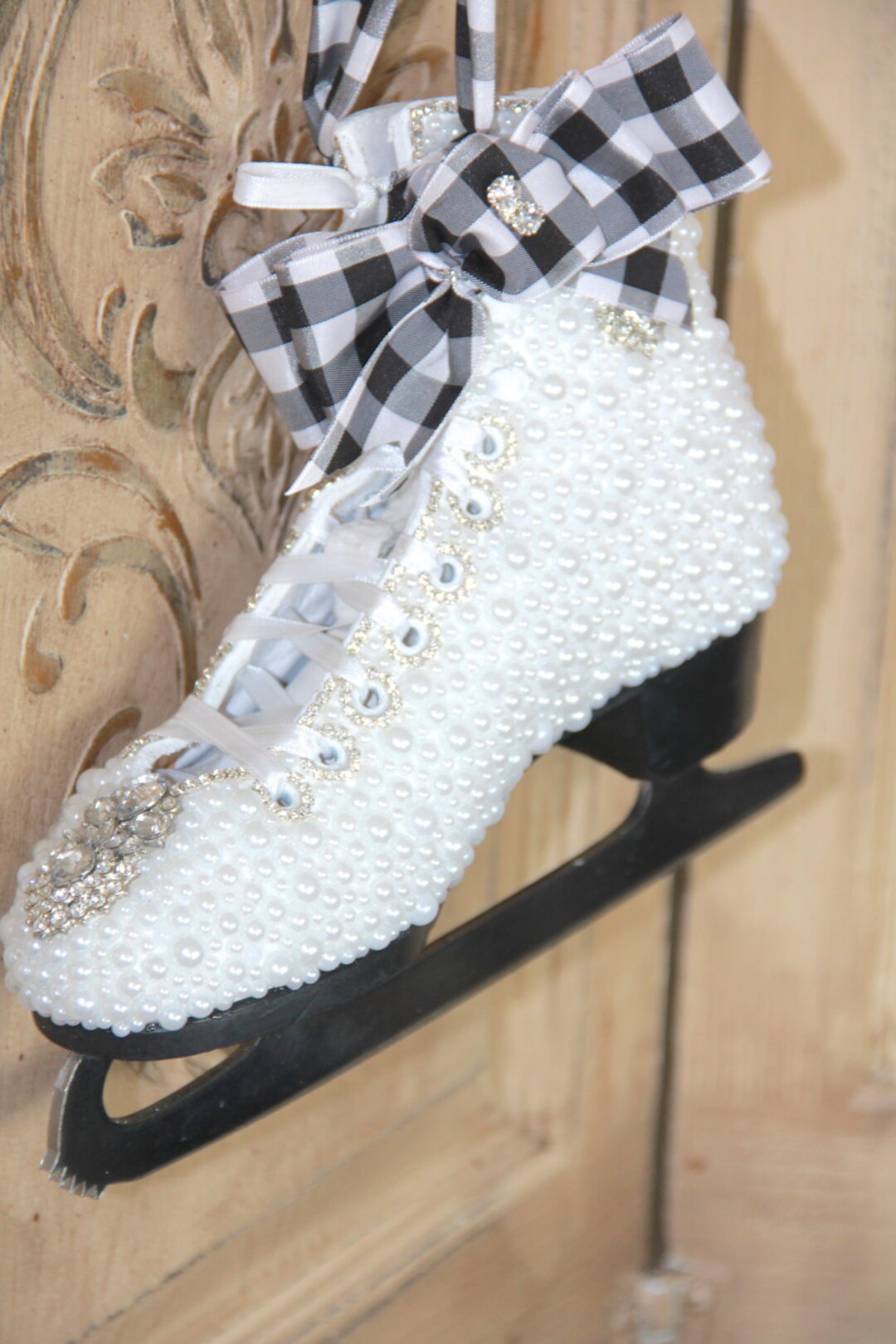 Christmas Skates, Embellished Skates, Vintage Christmas, Christmas ...