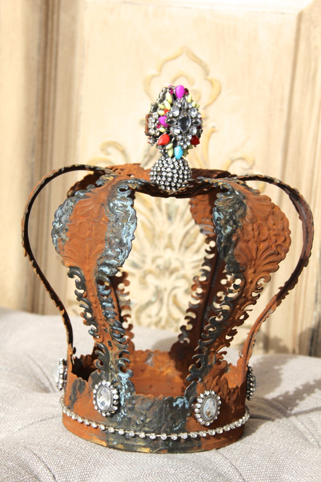 Embellished Metal Crown, Wedding Crown, Crown Decor, Mediterranea ...