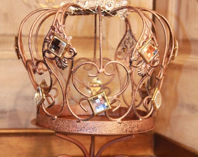 Embellished Metal Crown, Rusty Crown, Crown Decor, French Decor ...