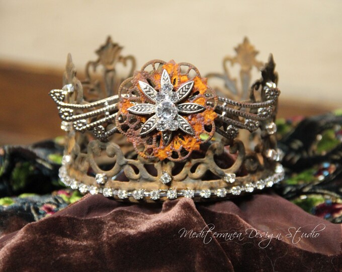 Embellished Metal Crown Rusty Crown Wedding Crown Tiara - Etsy
