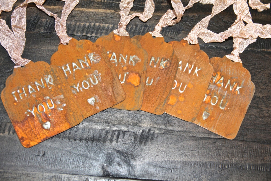 Gift Tags, Metal Gift Tag, Rusty Metal Tag, Christmas Ornament, Rusty ...