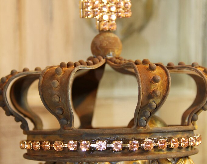Embellished Metal Crown, Rust Crown, Crown Decor, Mediterranea Design ...