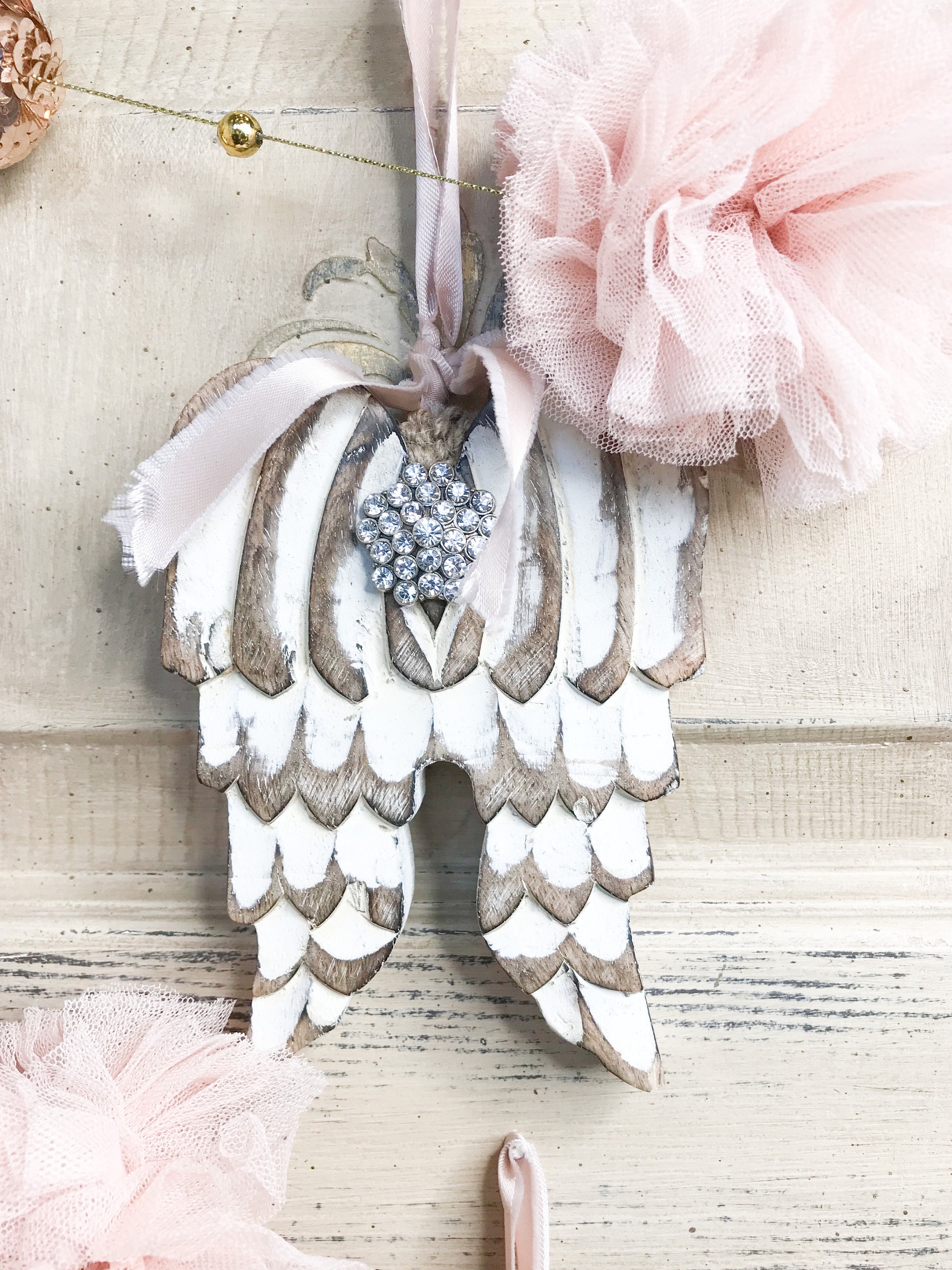 Wood angel wing ornament. A beautiful unique gift idea and | Etsy