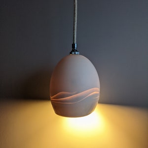 PORCELAIN WAVE PENDANT : Pendant Mood Lighting Lamp | Handmade Unique ...