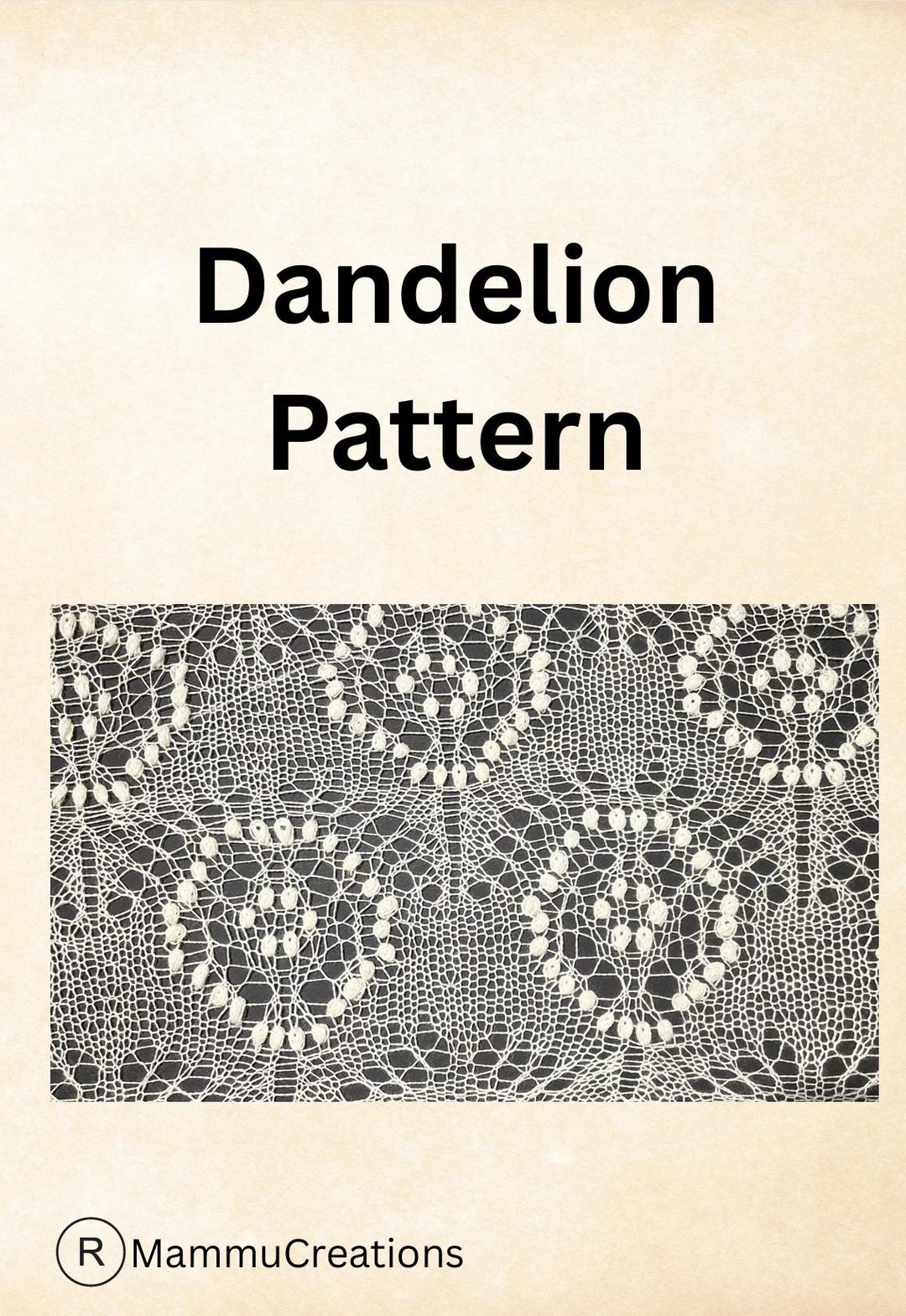 Dandelion Lace Shawl Pattern, Haapsalu Lace Knitting, Instant Download ...