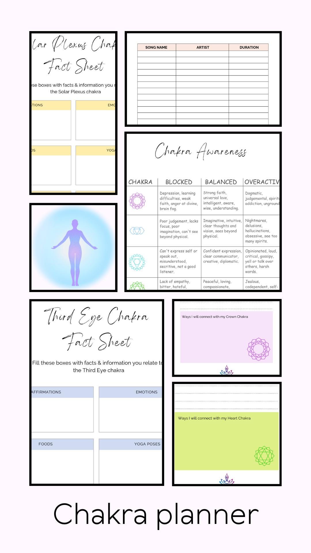 Chakra Planner, 7 Chakra Journal, Spiritual Healing and Self-care ...