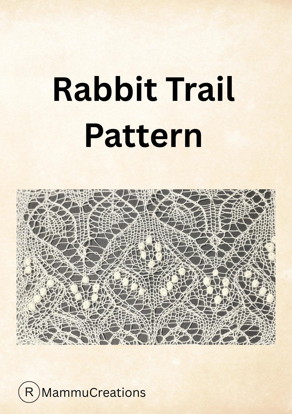 Rabbit Trail Lace Shawl Pattern, Haapsalu Lace Knitting, Instant ...