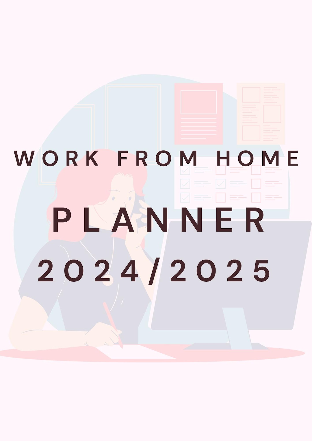 Printable Work From Home Planner - Undated Daily & Weekly Digital PDF ...