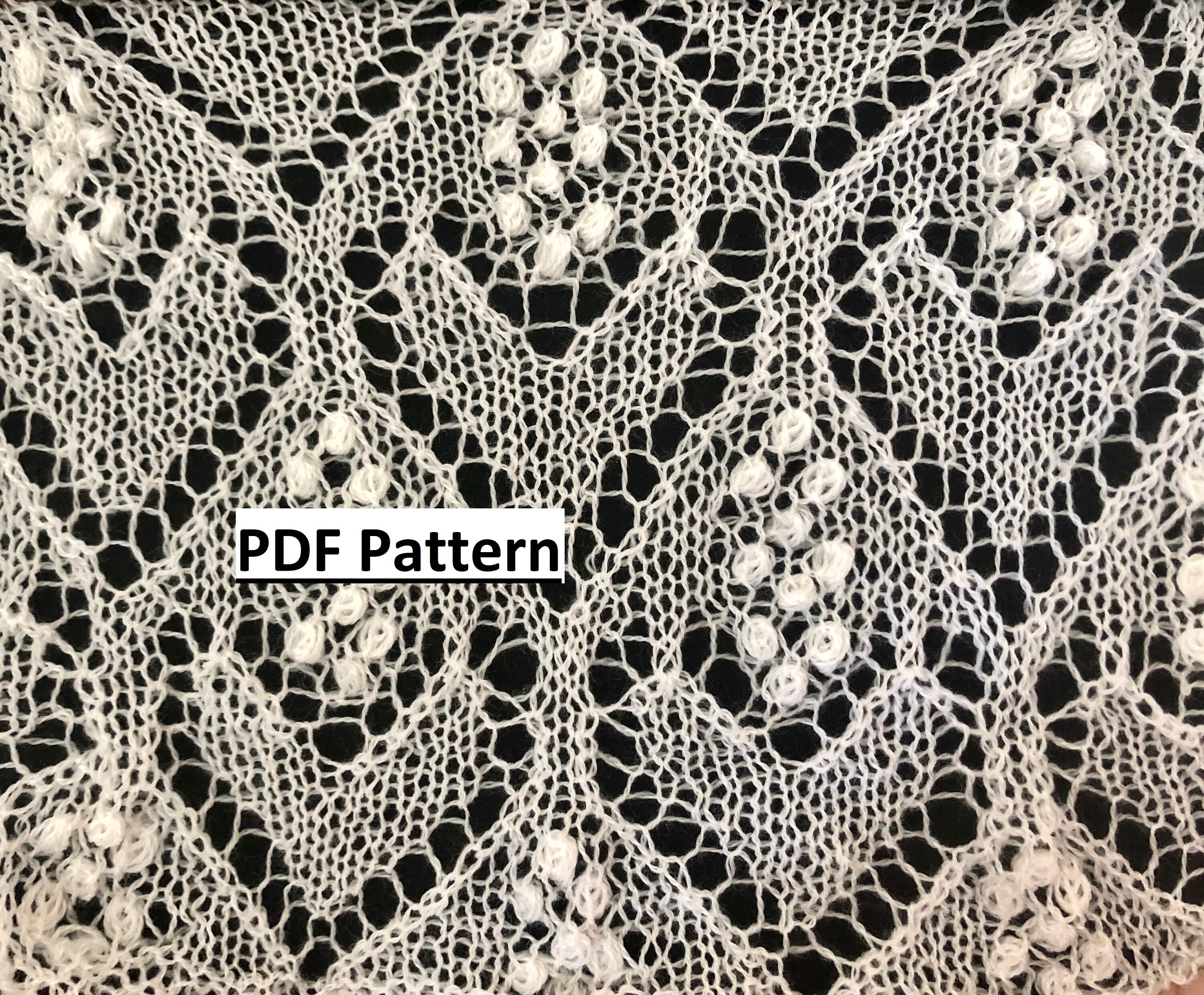 Pattern Hanging Heart Pattern Lace pattern Shawl Pattern | Etsy