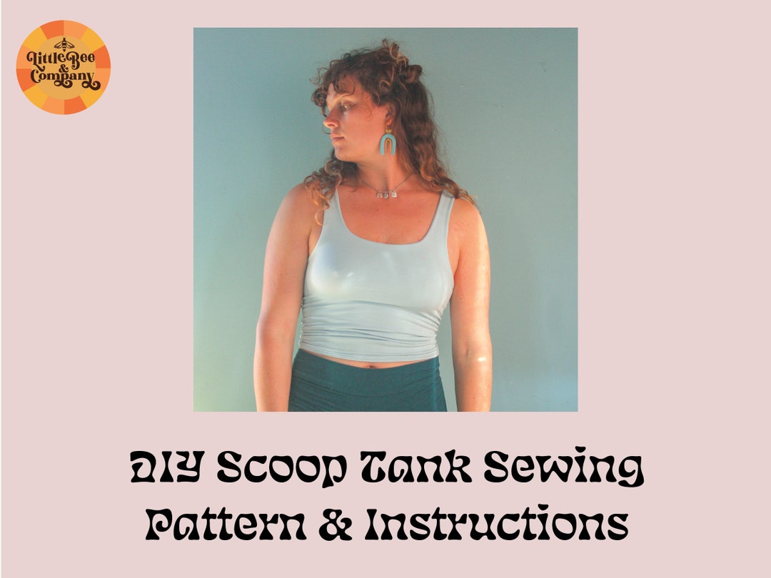 DIY Scoop Tank Top | PDF Digital Sewing Pattern | Basic Tank Top ...