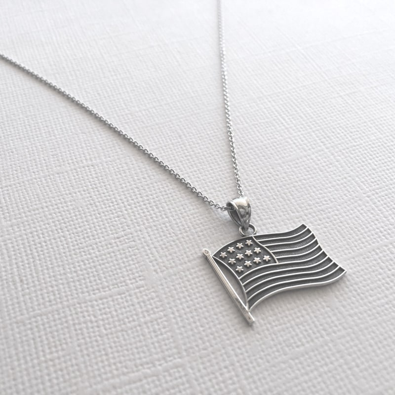 Us Flag Necklace - Etsy