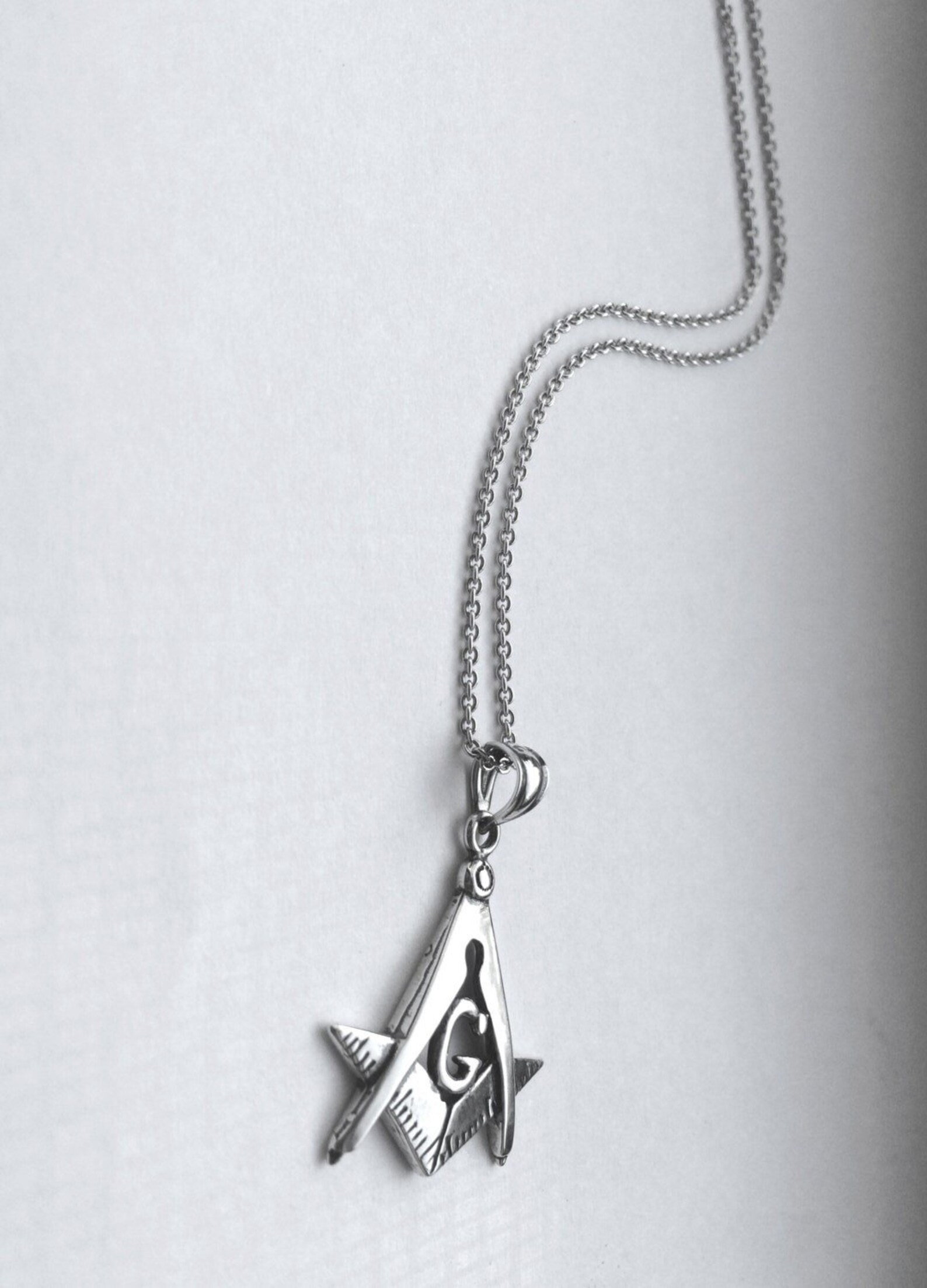 Mason Pendant Necklace in Sterling Silver Mason Jewelry | Etsy