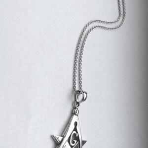 Mason Pendant Necklace in Sterling Silver, Mason Jewelry, Masonic ...