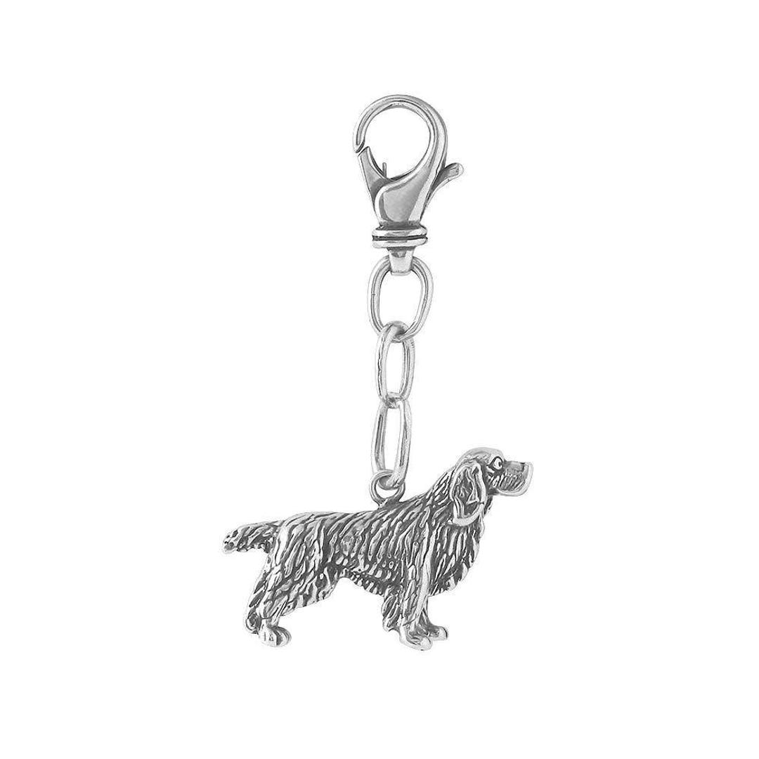 English Springer Spaniel Dog Key Chain in Sterling Silver, Dog Jewelry ...