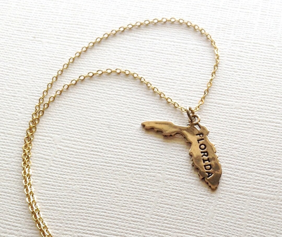 Florida State Necklace - Etsy