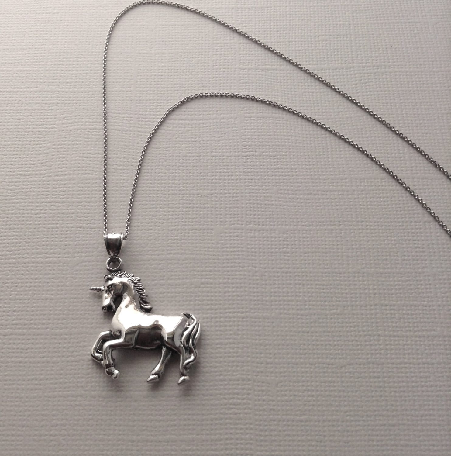 Unique Unicorn Necklace in Sterling Silver, Unicorn Jewelry - Etsy