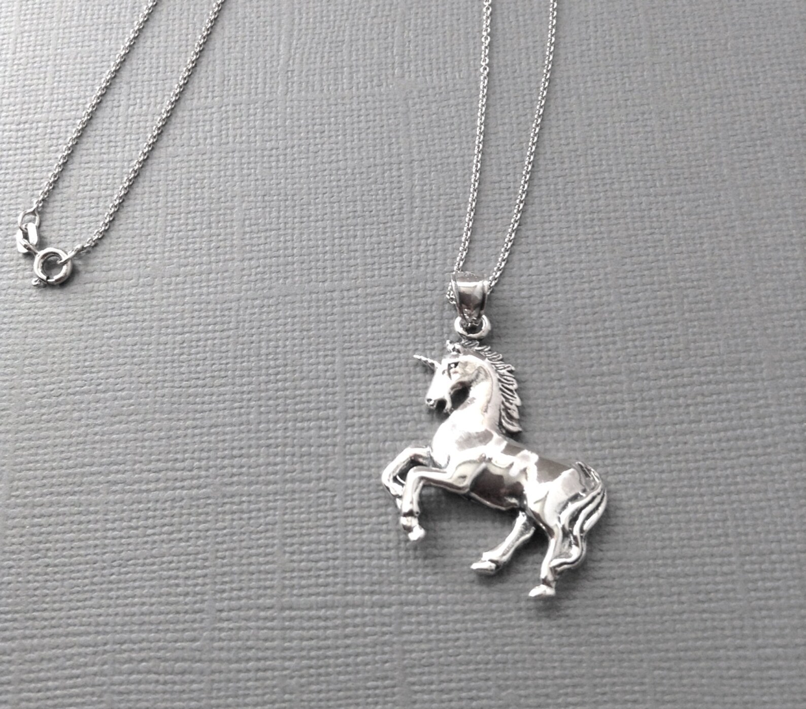 Unique Unicorn Necklace in Sterling Silver Unicorn Jewelry - Etsy