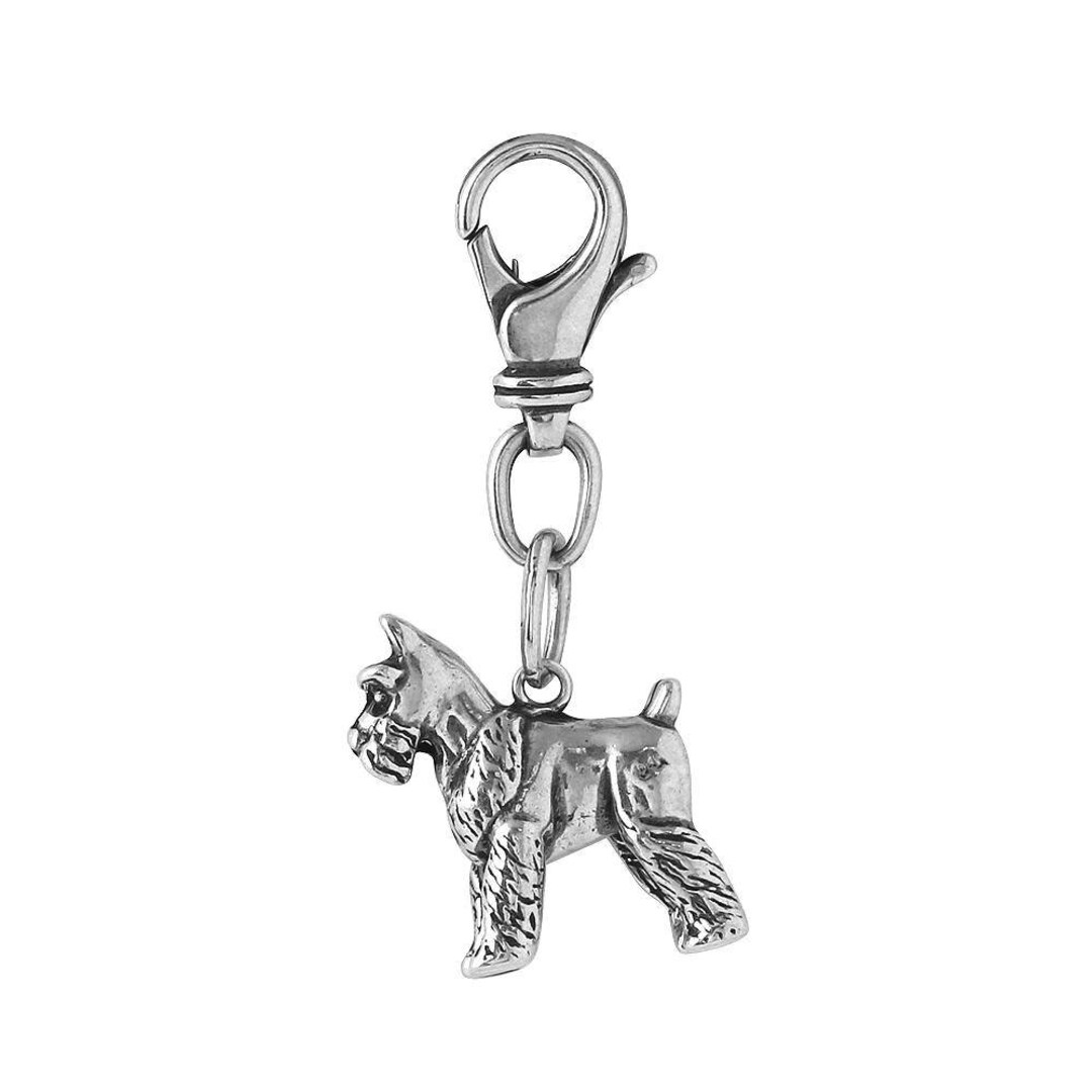 Miniature Schnauzer 3D Key Chain in Sterling Silver, Dog Jewelry - Etsy