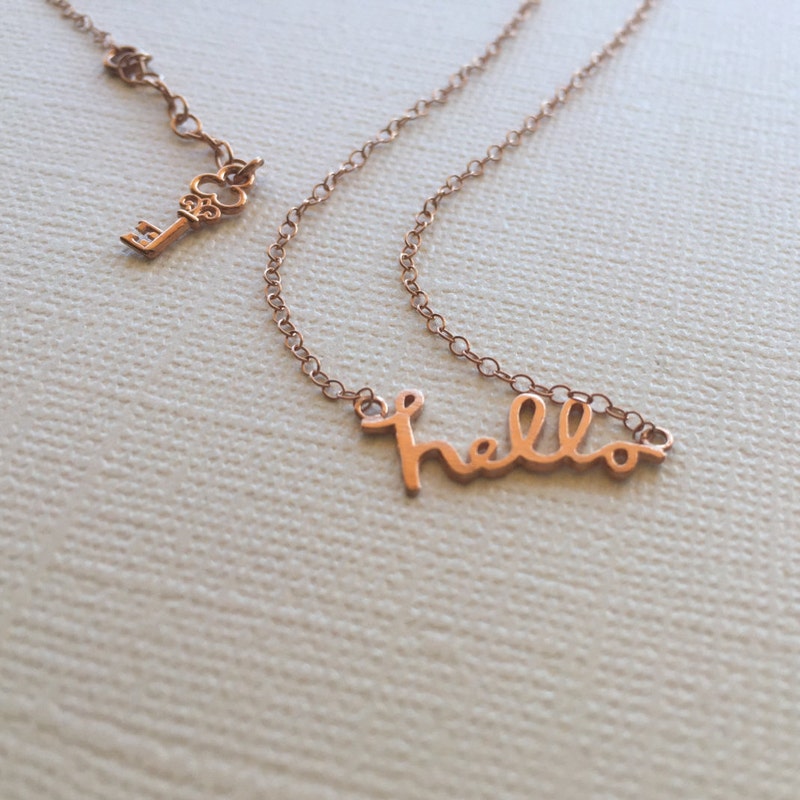 Hello Necklace - Etsy