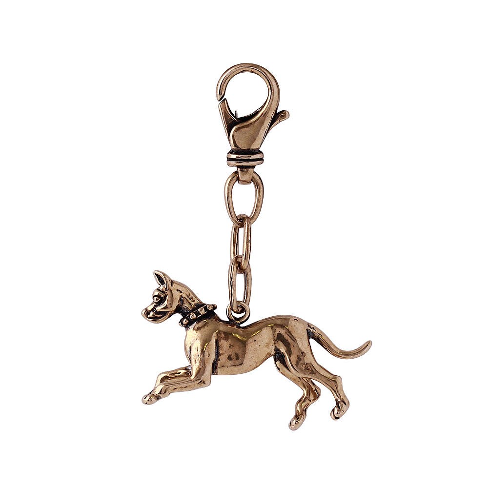 Great Dane 3D Dog Key Chain in Sterling Silver, Dog Jewelry - Etsy