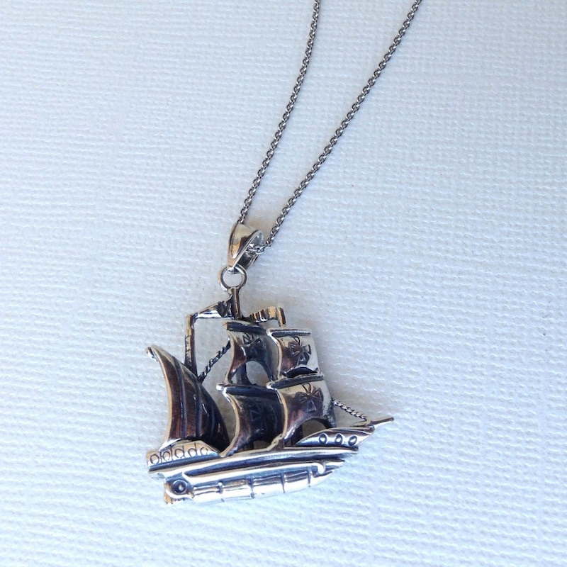 Ship Necklace - Etsy