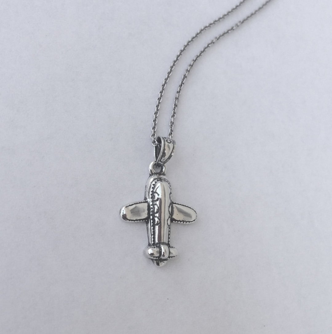 Adventurous Mini Helicopter Necklace in Sterling Silver - Etsy