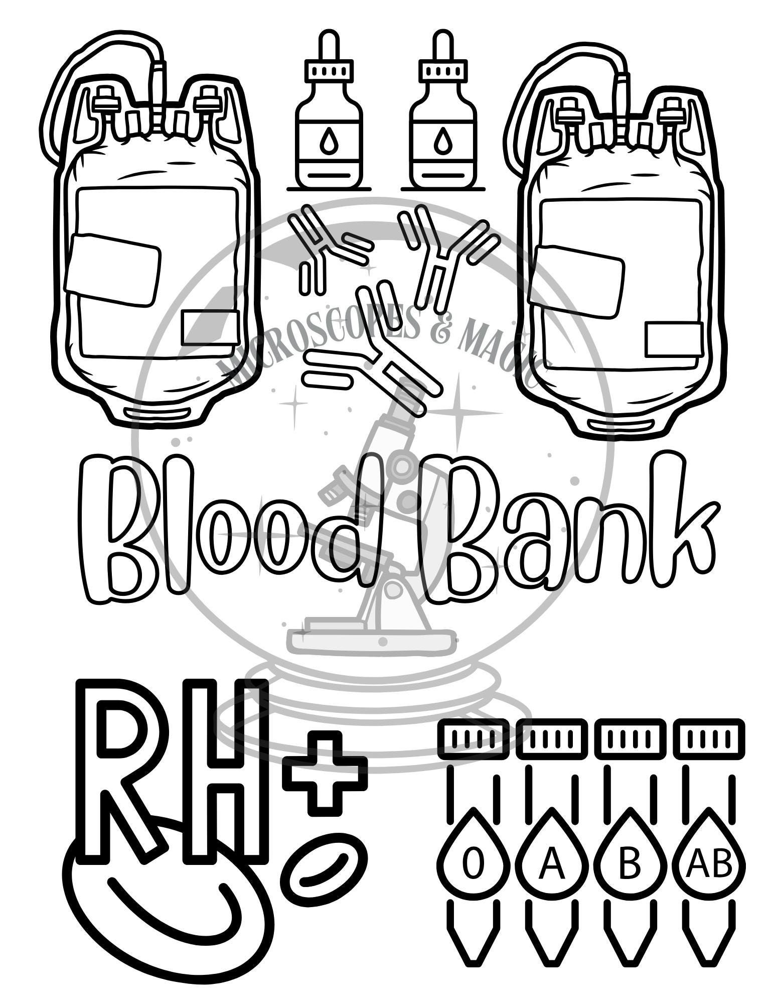 Clinical Laboratory Coloring Pages- Printable, Digital Download. Lab ...