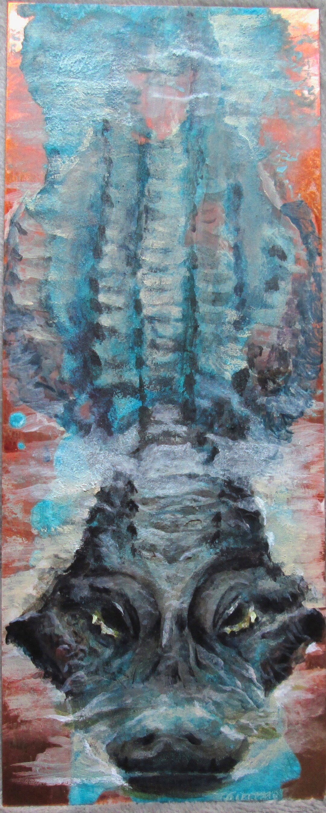 SOLD Copper Art Gator - Etsy
