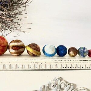Small Sized Solar System in a Bag, Needle Felted Planets, Teacher Gift ...