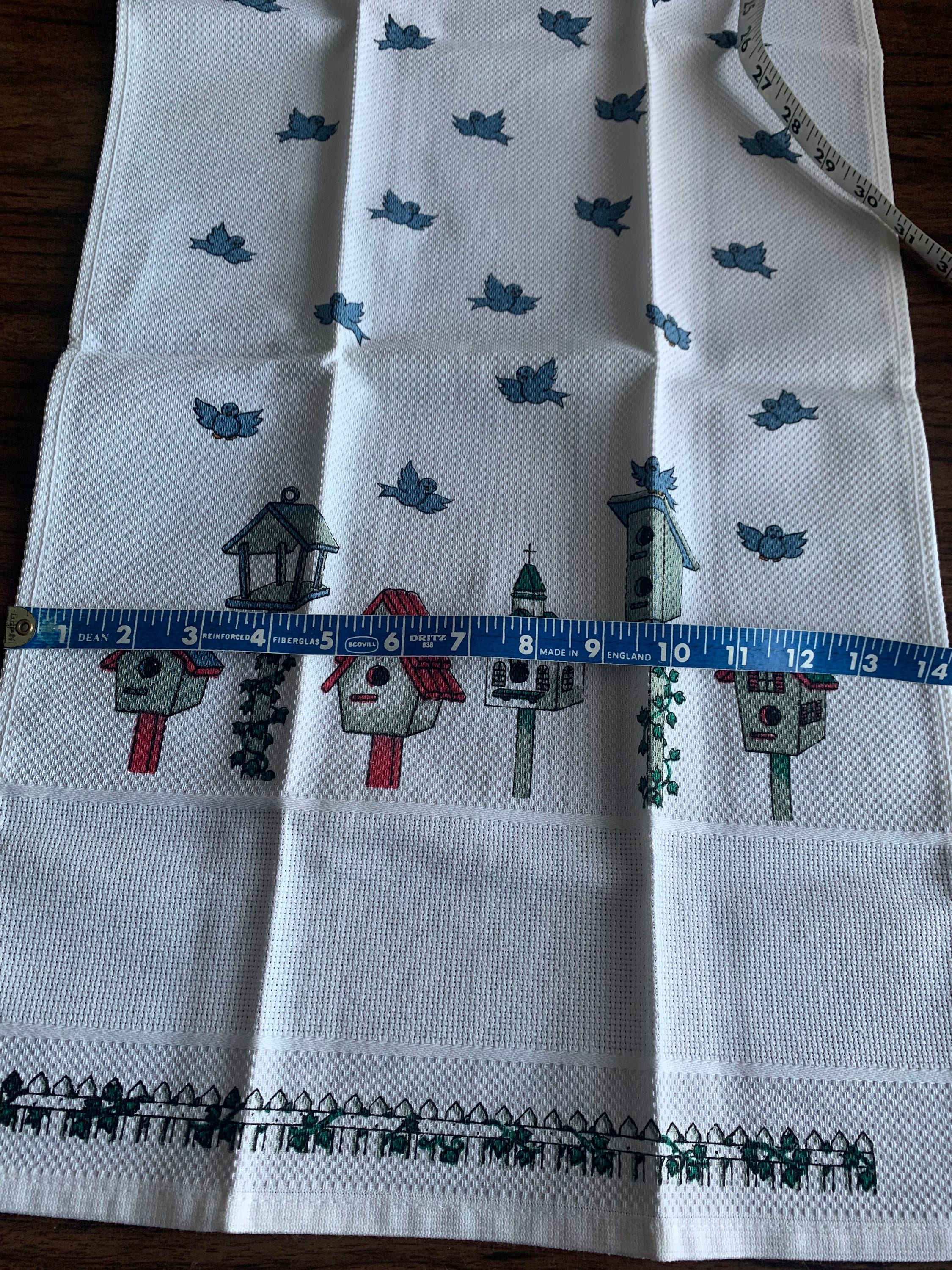 Vintage Kitchen Aida Cloth Embroidery HUCK TOWELS Set of 2 Made by ...