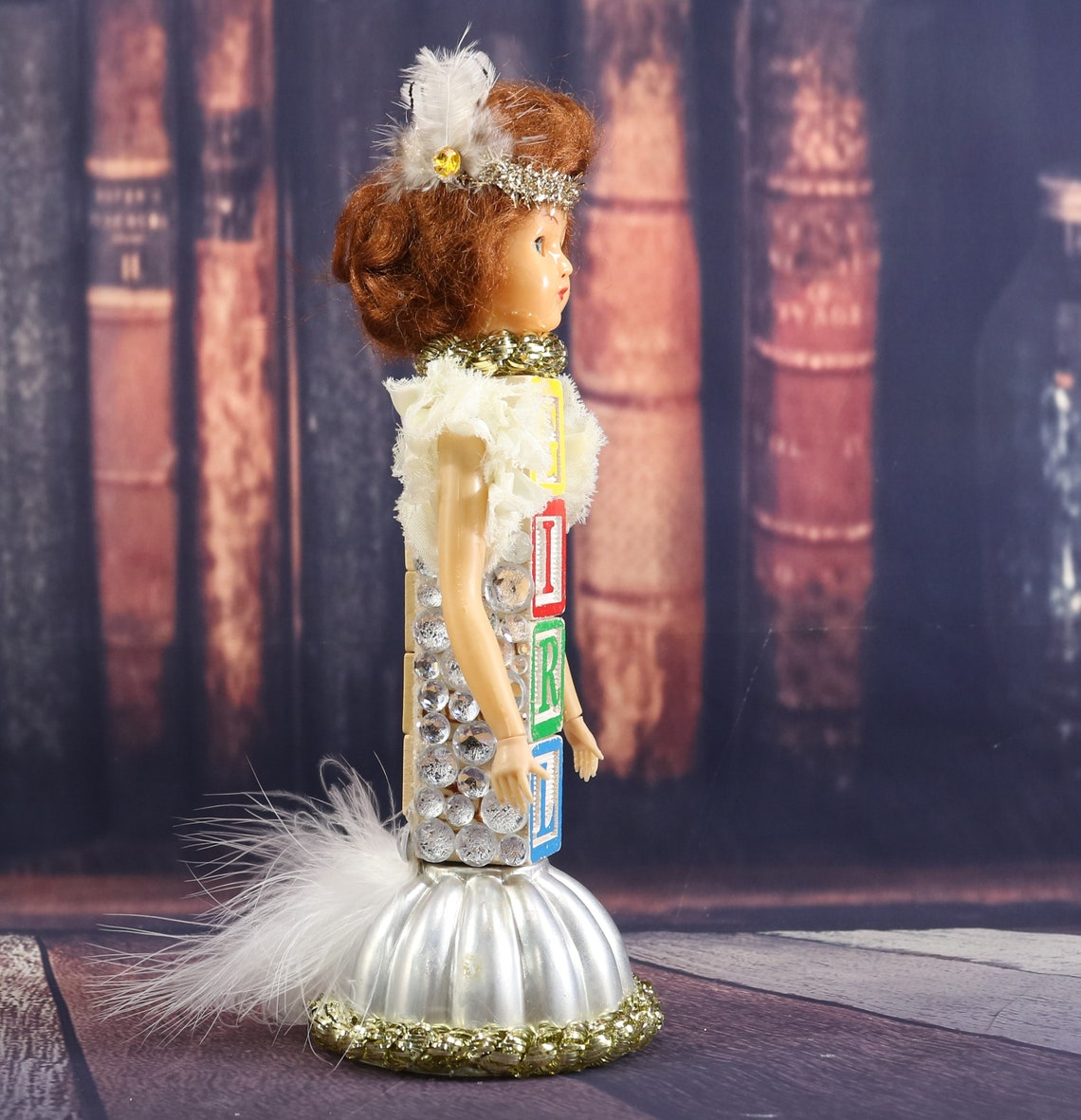 Mixed Media Folk Art Upcycled Vintage Doll Wood Blocks Jello - Etsy