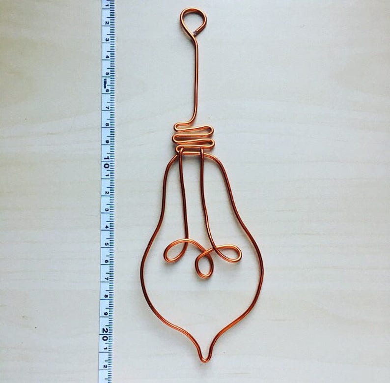 Copper Wire Vintage Style Light Bulb Christmas Tree | Etsy