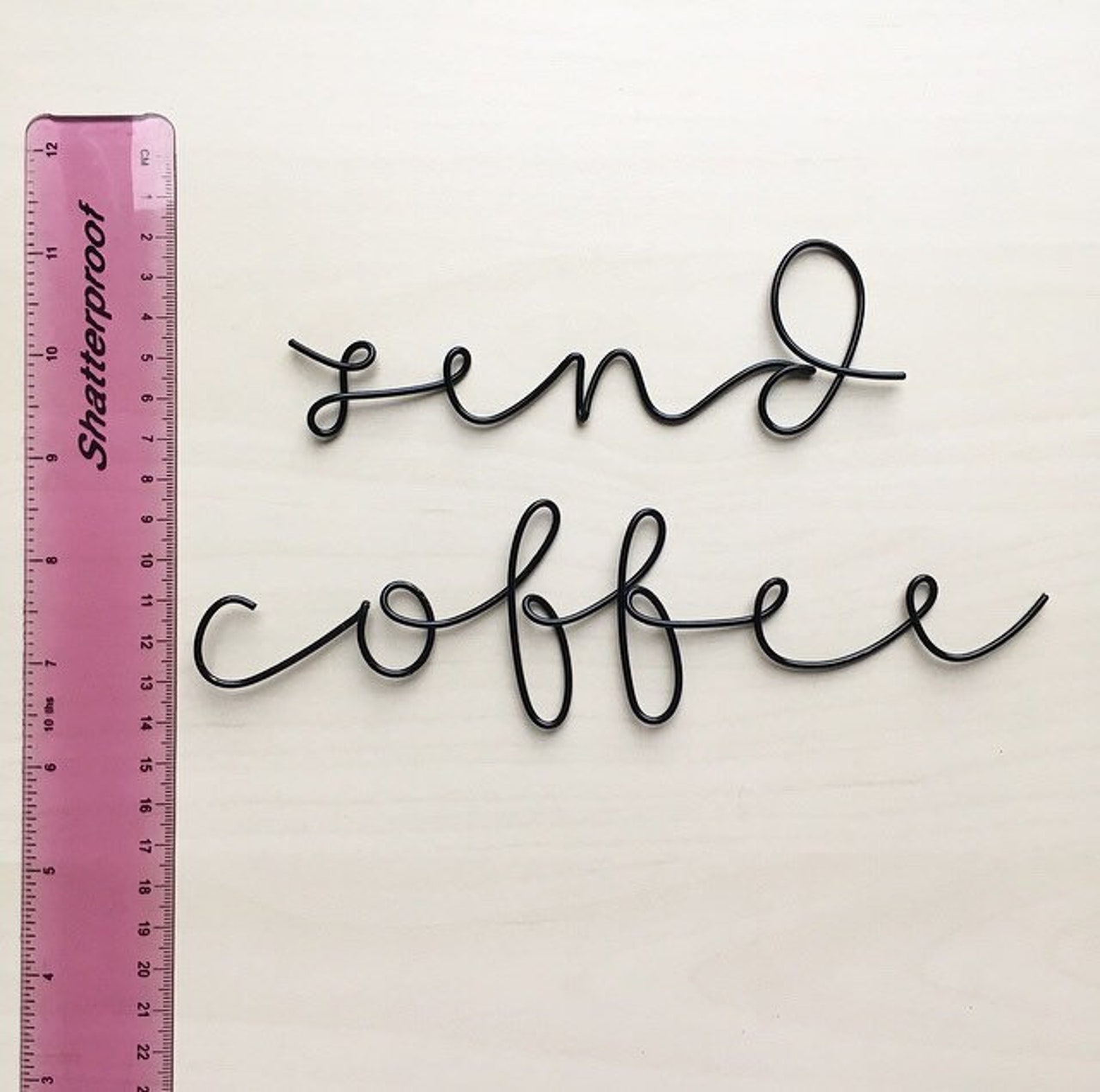 Handmade black Pictured Wire 'send Coffee' Kitchen | Etsy