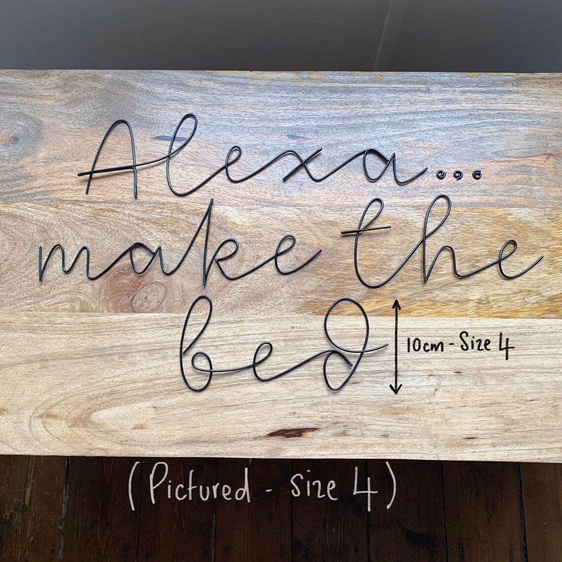 Handmade Wire Words 'alexa... Make the Bed'. - Etsy