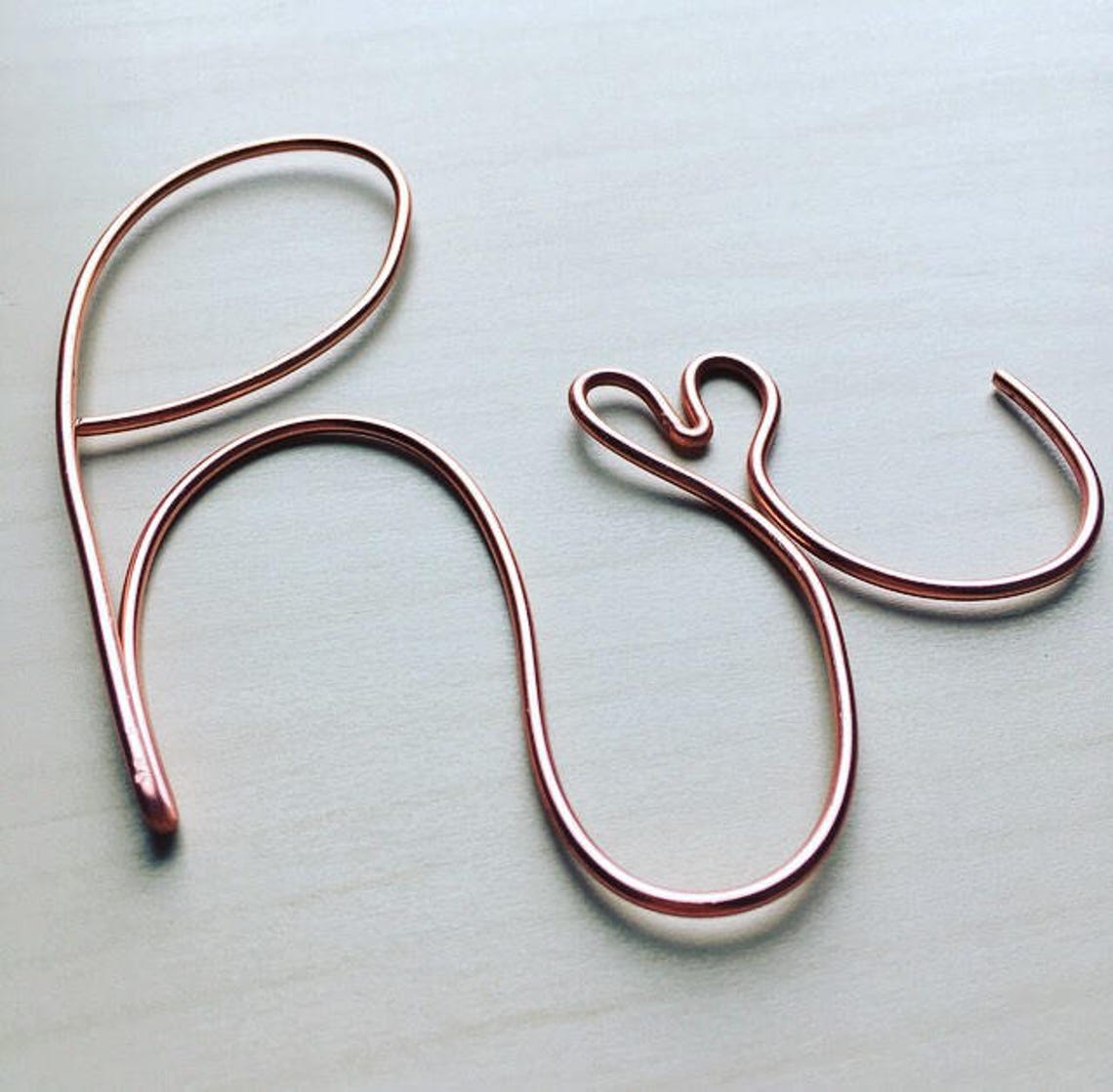 Handmade rose Gold Pictured Wire 'hi' small With - Etsy