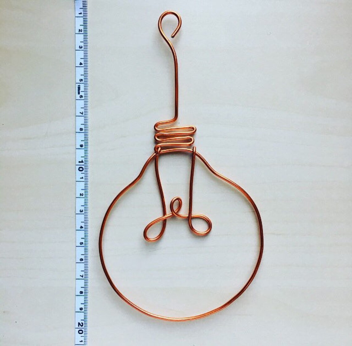 Handmade (copper Pictured) Wire, Vintage Style Light Bulb Christmas ...