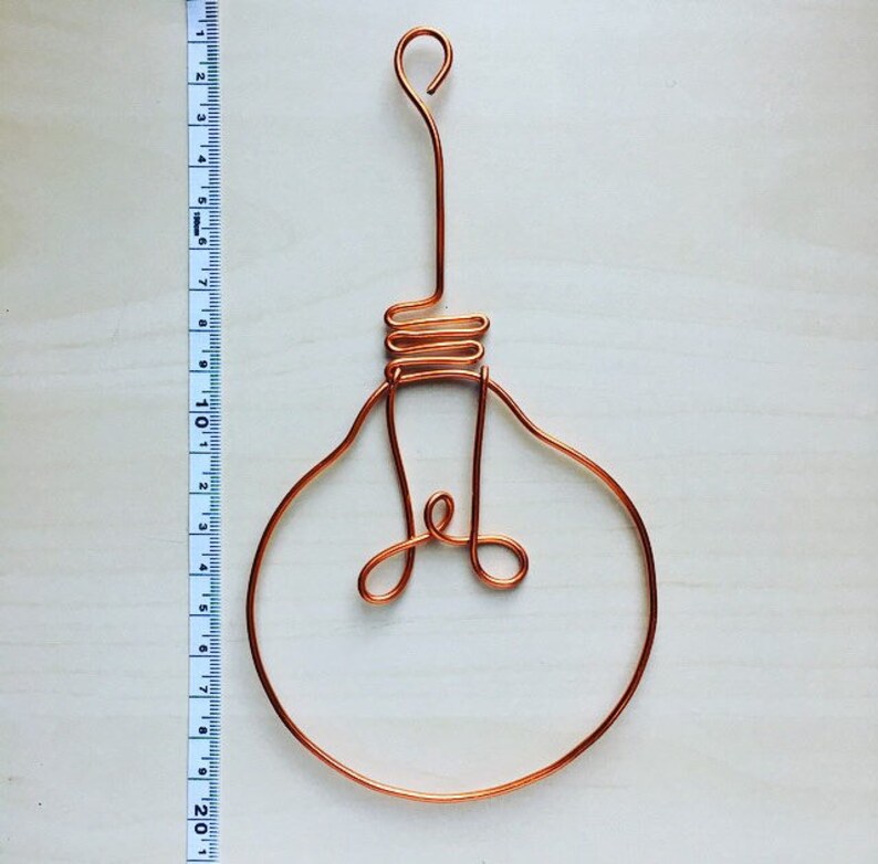 Handmade copper Pictured Wire Vintage Style Light Bulb - Etsy