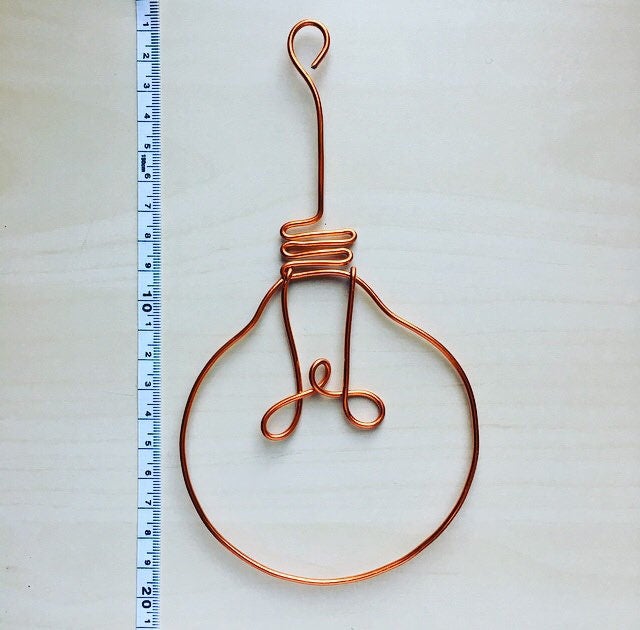 Handmade copper Pictured Wire Vintage Style Light Bulb | Etsy