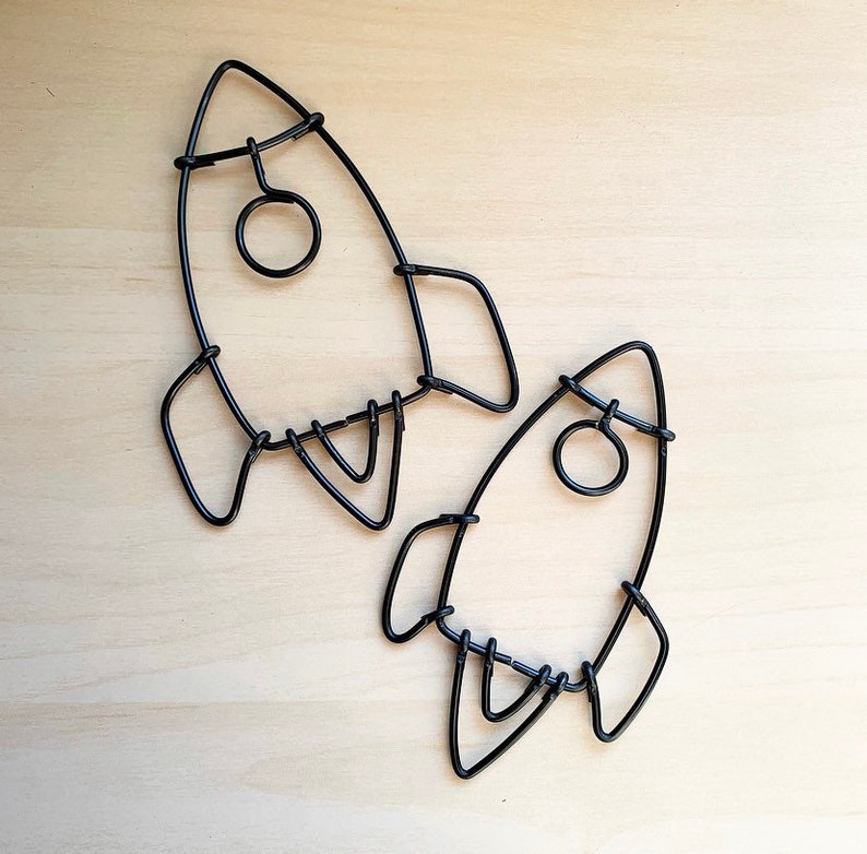 Handmade black Pictured Wire Rocket. Wire Art Kids - Etsy