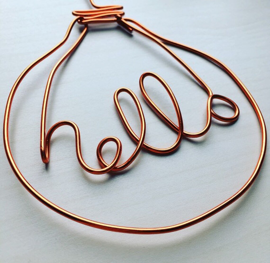 Handmade copper Pictured Wire Vintage Style Light Bulb With | Etsy