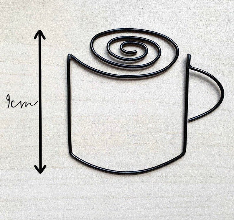 Handmade black Pictured Wire Coffee/tea Mug. Wire Art | Etsy